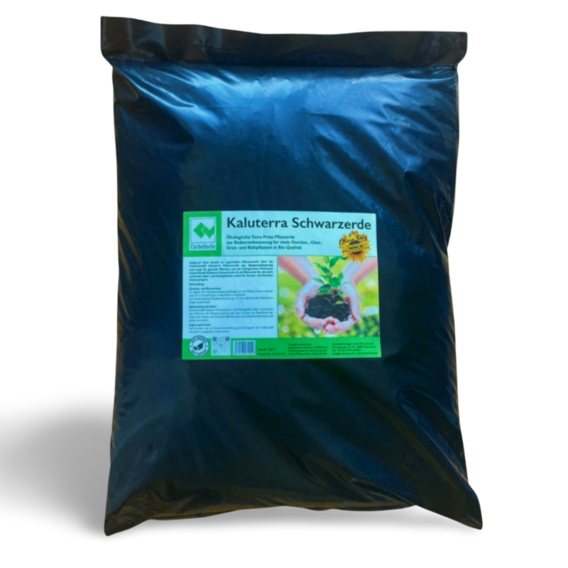 20 L Kaluterra-Schwarzerde - Die schwarze Wundererde für Ihren Garten